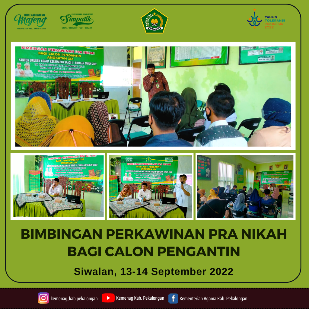 Siapkan Bekal Bagi Calon Pengantin, Kemenag adakan Bimwin Pranikah ...