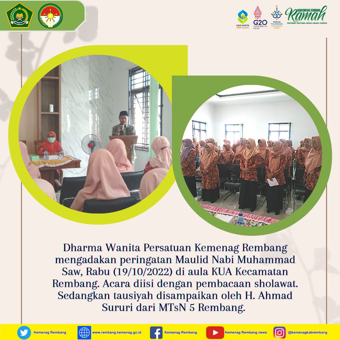 DWP Kemenag Rembang Gelar Peringatan Maulid Nabi Muhammad saw – Kantor ... DWP Kemenag Rembang Gelar Peringatan Maulid Nabi Muhammad saw – Kantor ...