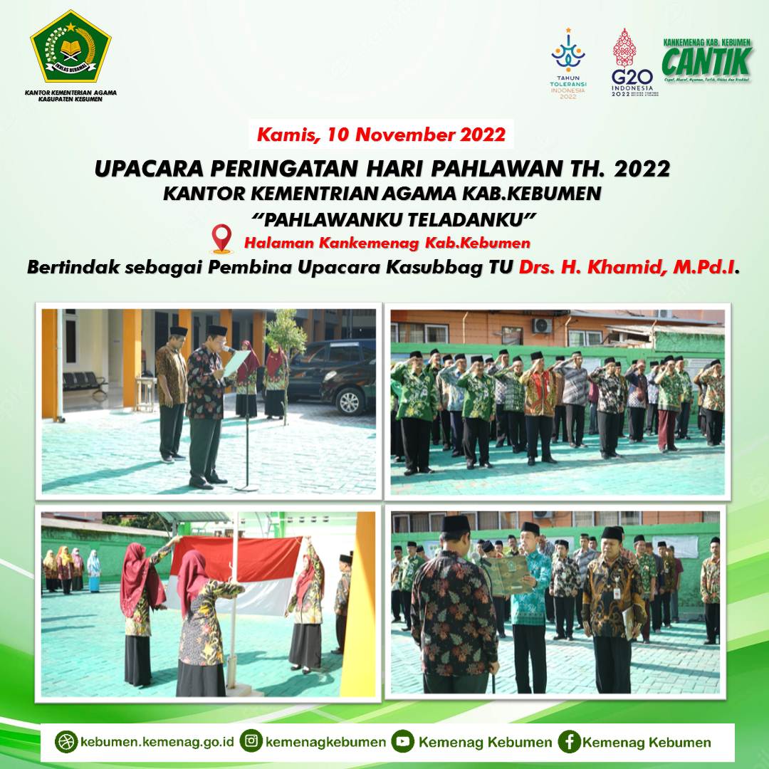 Peringatan Hari Pahlawan , Momentum Untuk Memperkuat Persatuan Dan Kesatuan Bangsa - Kantor ...