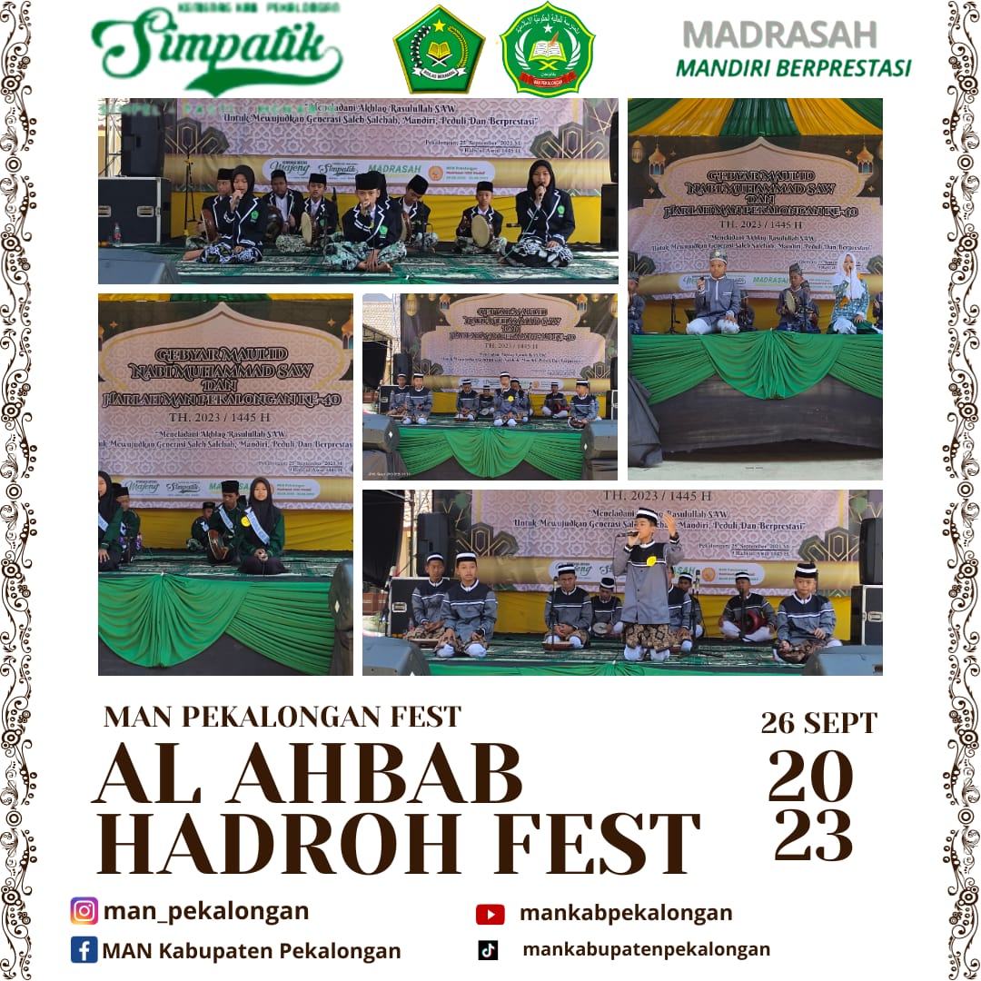 Al Ahbab Hadroh Festival MAN Pekalongan Berlangsung Semarak - Kantor ...