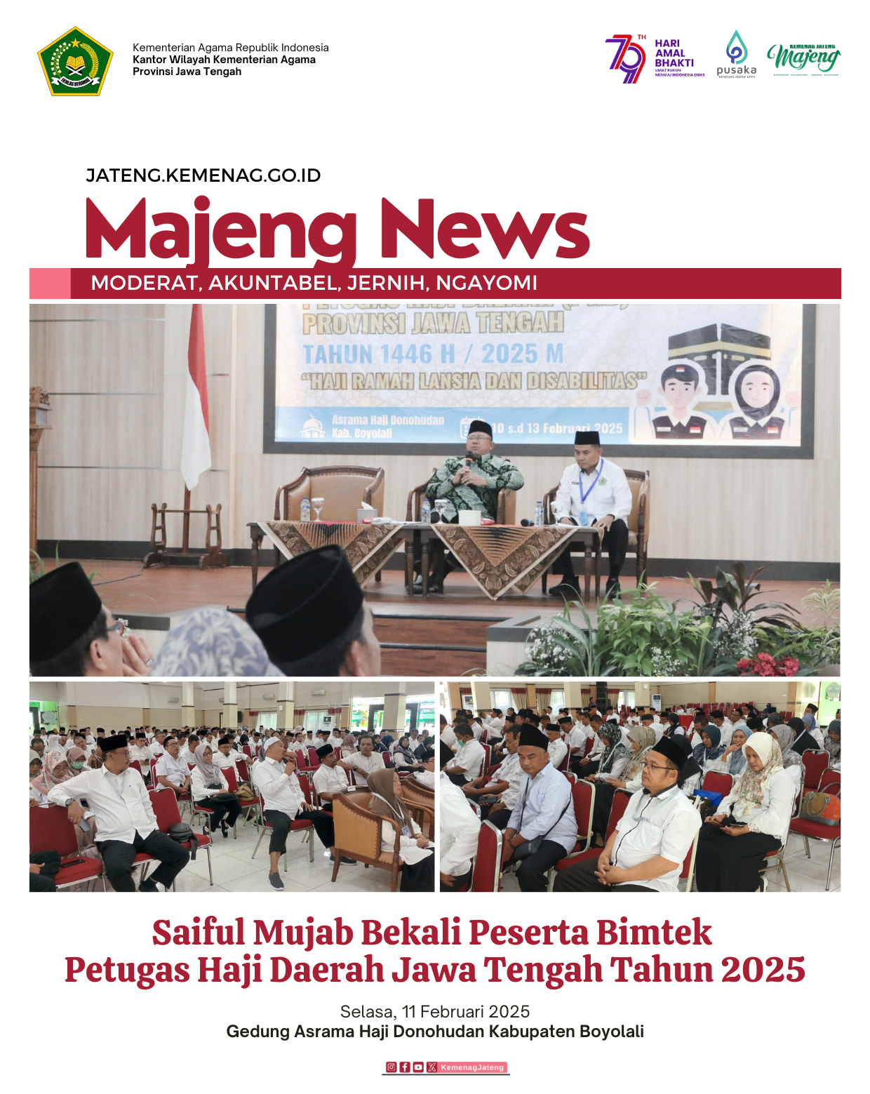 Saiful Mujab Bekali Peserta Bimtek Petugas Haji Daerah Jawa Tengah ...